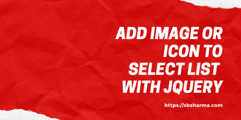 How to add image or icon in select list with jQuery? - sbsharma