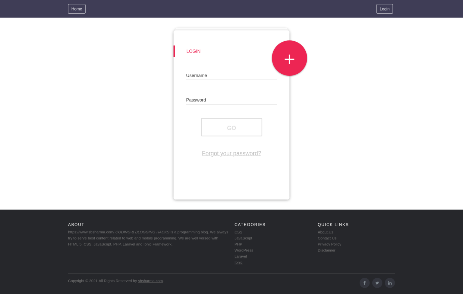User login and registration with php & mysql (+source code) - sbsharma